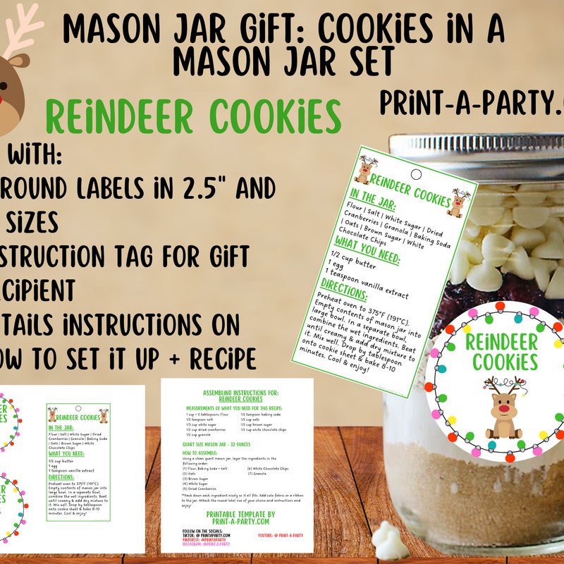 Mason Jar Cookies - Etsy