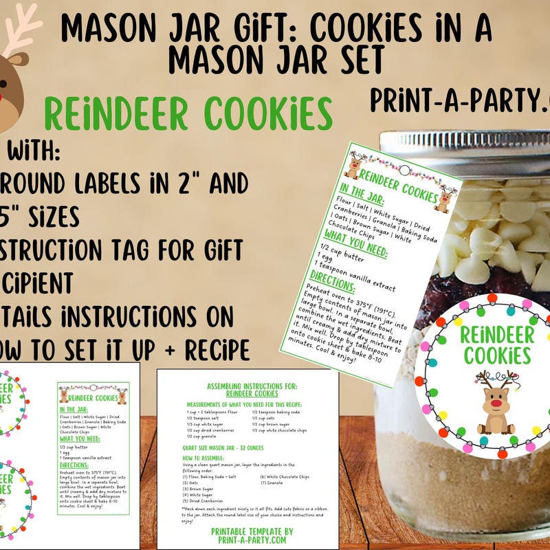 Reindeer Cookie - Etsy