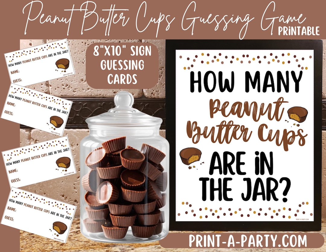Peanut Butter Cups Guessing Game: Printable Party Game (PDF Download ...