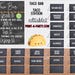 Editable TACO BAR - Chalkboard Sign and Toppings Label Templates for ...
