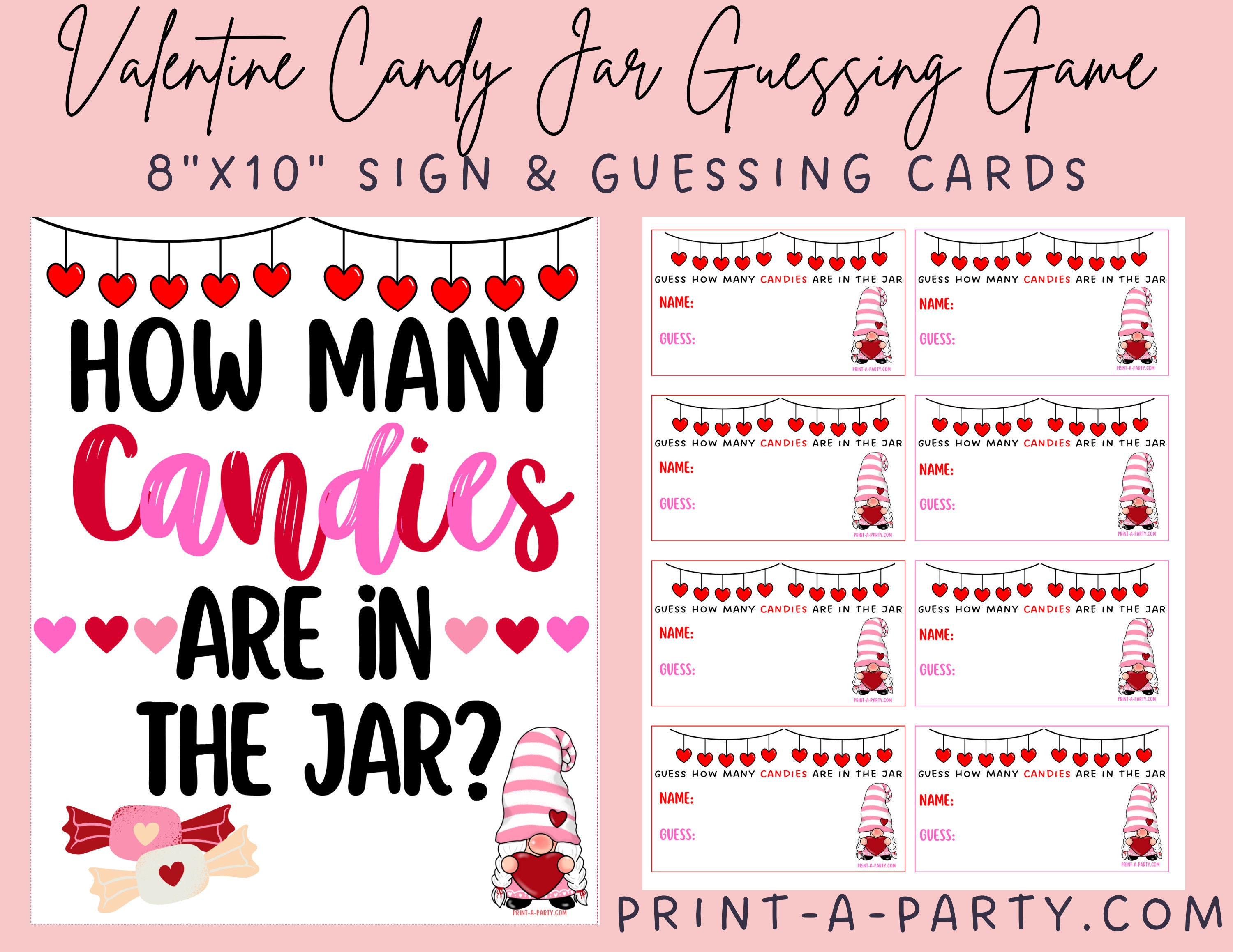 Valentine Candy Guessing Game | How Many Candies in Jar | Valentine's ...