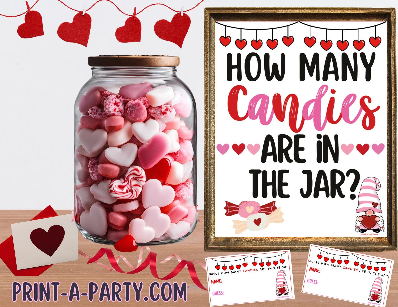 Valentine Candy Guessing Game | How Many Candies in Jar | Valentine's ...
