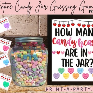 Valentine Conversation Hearts Guessing Game - Printable Valentine's ...