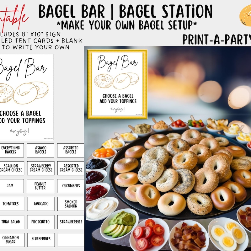 Bagel Bar Sign - Etsy