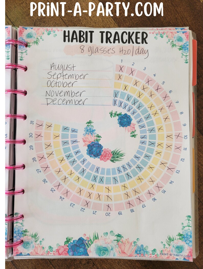 Habit Tracker Planner Page | Habit Tracking | Disc Planners | Pastel ...