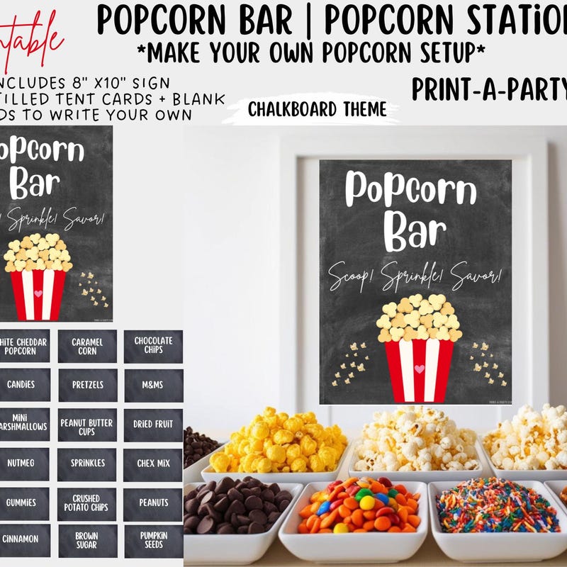 Popcorn Sign - Etsy