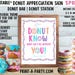 Appreciation Sign DONUT Bar Station - Spring | Teacher Staff ...
