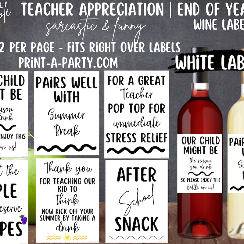 Funny Wine Labels - Etsy UK