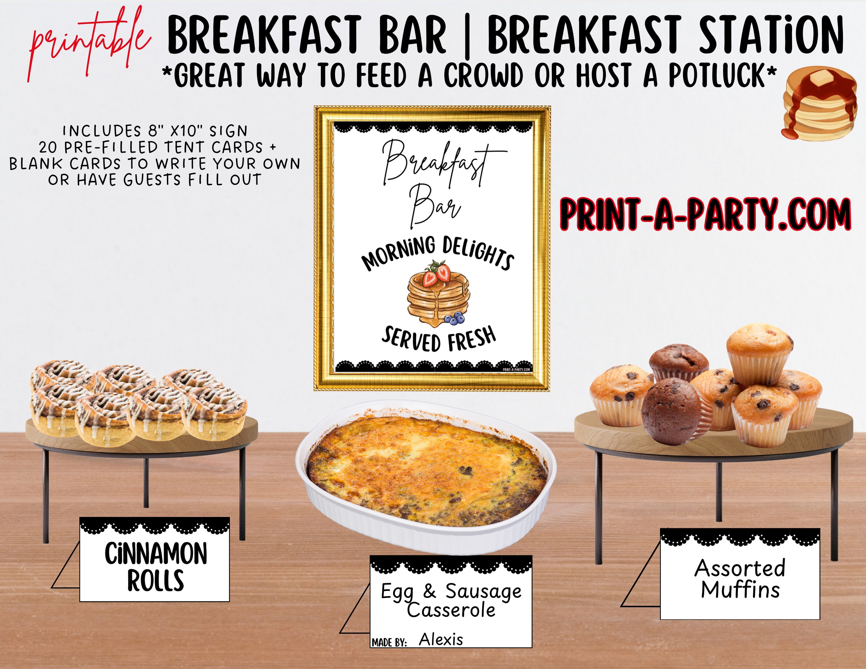 BREAKFAST BAR | Breakfast Station | Party Food Bar | DIY Breakfast Bar ...