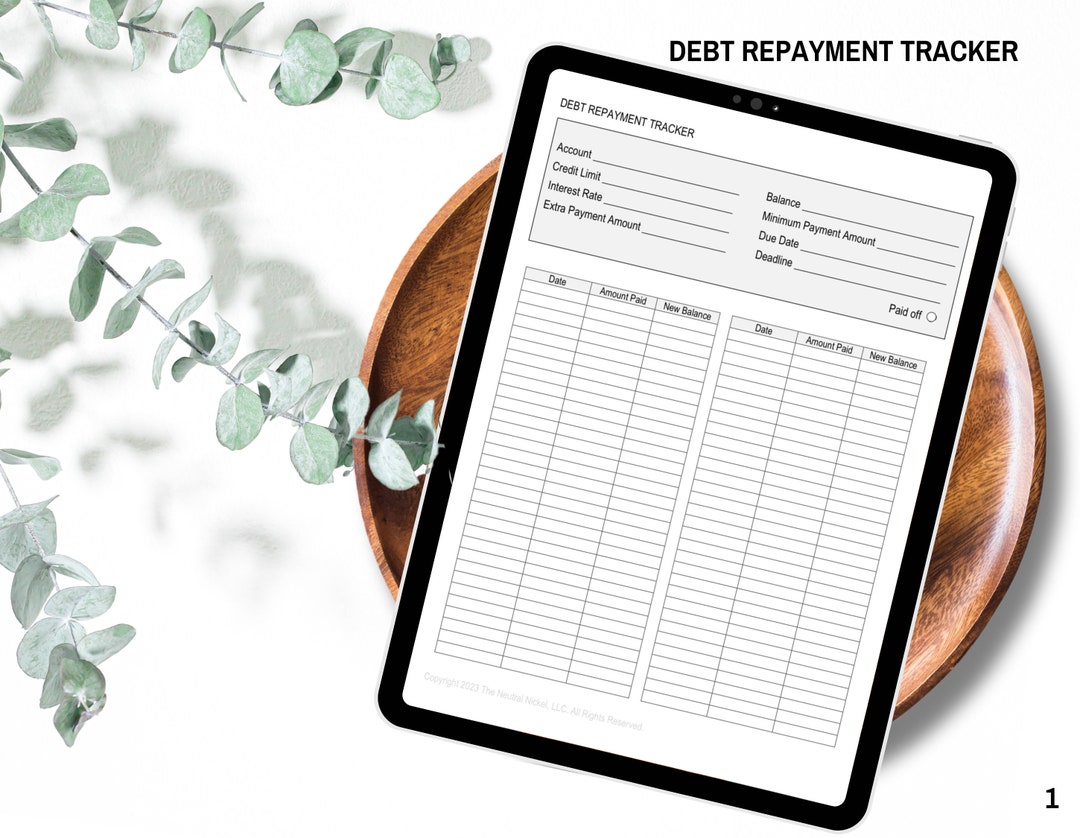 Debt Repayment Tracker Digital Download Pay off Printable Cash Stuffing ...