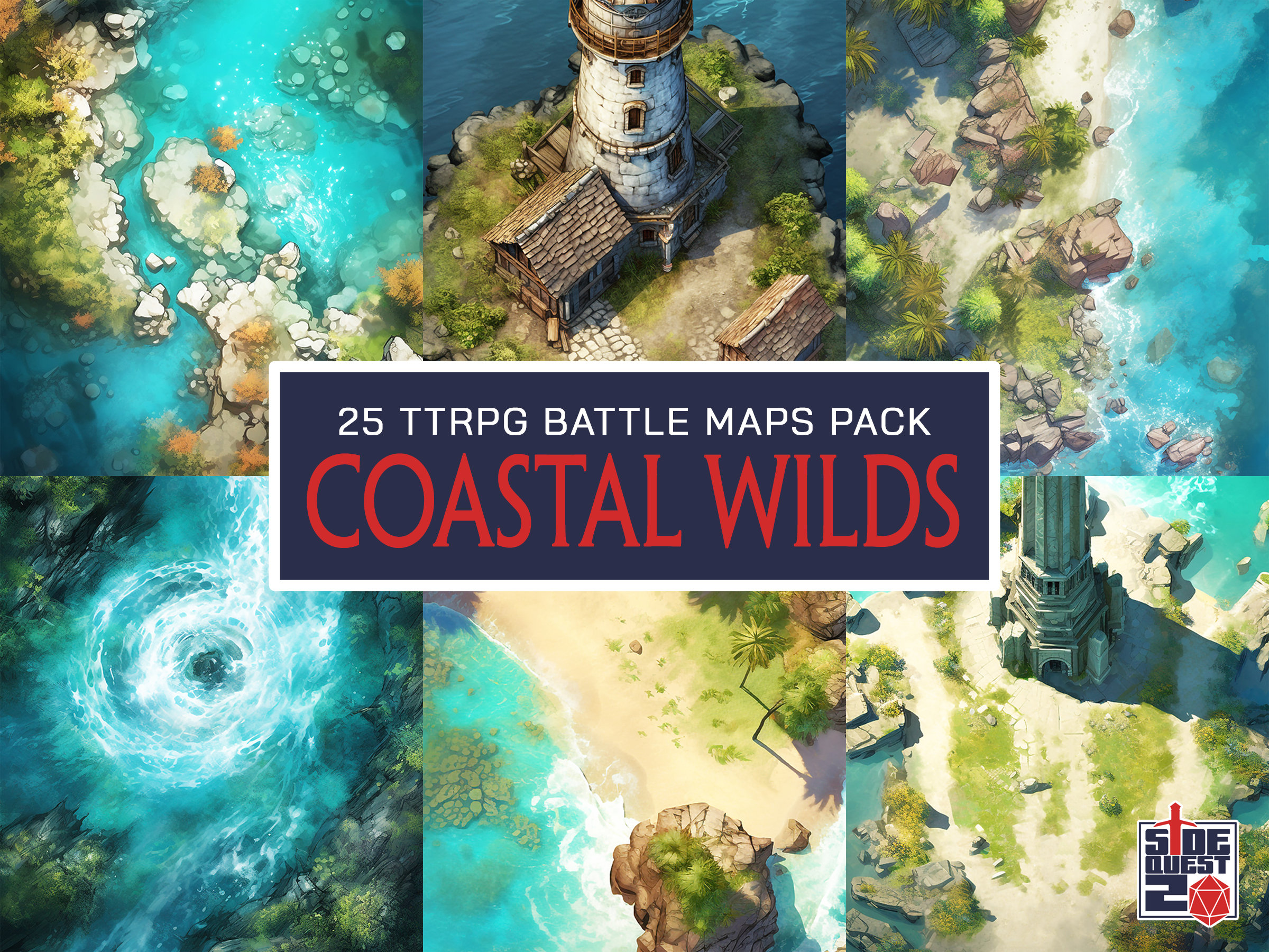 Coastal Wilds - TTRPG Fantasy Battle Maps for RPG, D&D, Pathfinder ...
