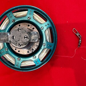 Vintage James Heddon and Sons Winona 108-FF Fishing Reel Turquoise ...