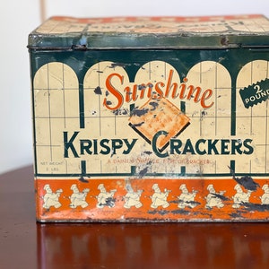 Vintage Sunshine Krispy Crackers 2 Pound Tin by Loose-wills Biscuit ...