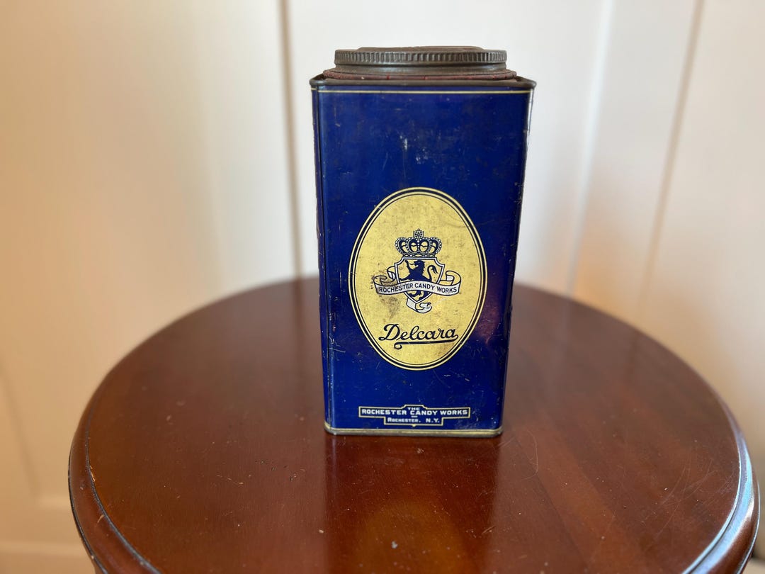 Vintage Delcara Chocolate Tin: Rochester Candy Works Collectible - Etsy