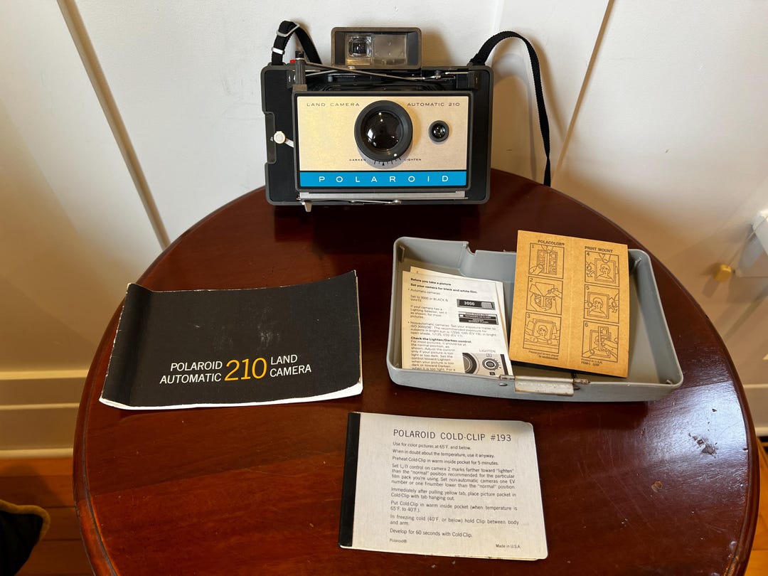 Vintage Polaroid Land Camera 210 - Folding Polaroid Instant Camera - Etsy