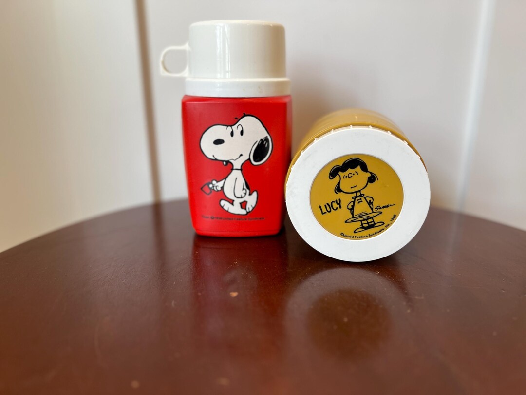 Vintage Pair of Peanuts Thermos Featuring Lucy and Snoopy by United ...