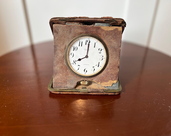 Antique Early 1900s Tiffany and Company 8 Day Travel Clock in Leather ...