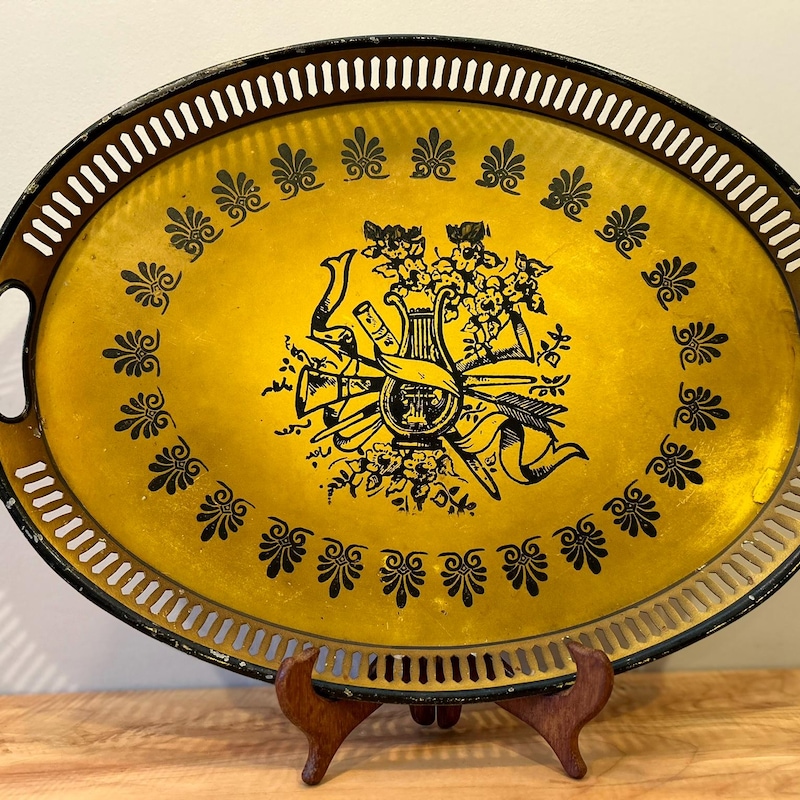Mustard Yellow Vintage Tray - Etsy