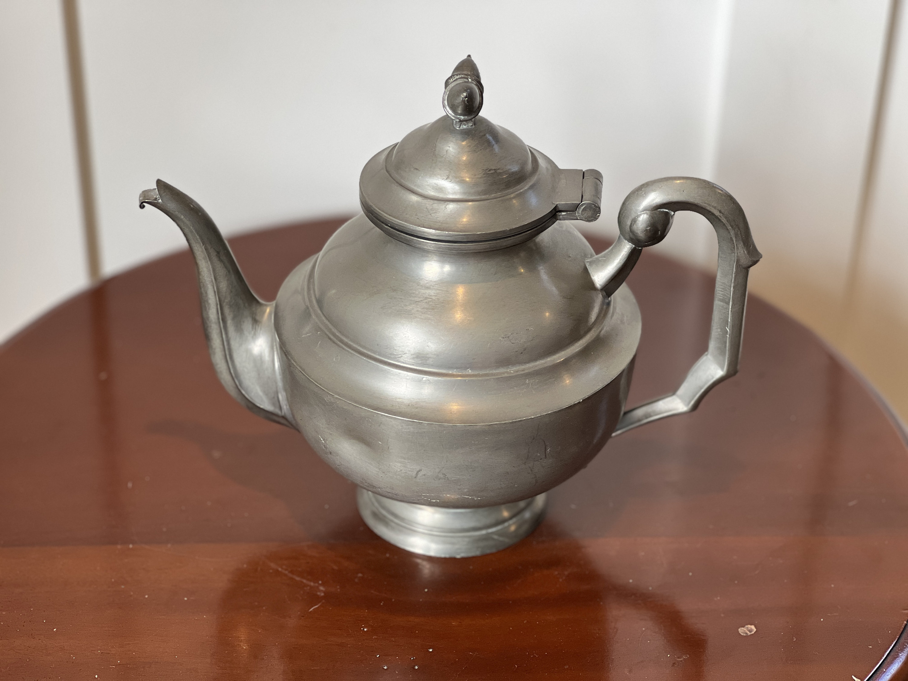Antique Large Pewter Teapot With Acorn-topped Lid Cottagecore Decor - Etsy