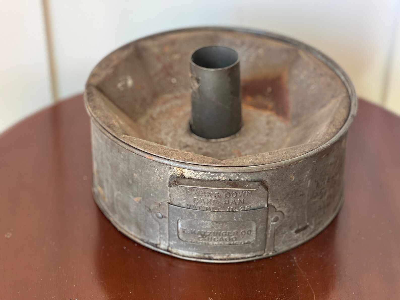 Antique Swans Down Tin Cake Pan Patent Dec. 18 1923 by E. Katzinger Co. Chicago Farmhouse Decor ...