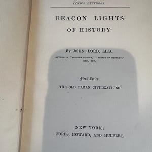 Antique Late 1800s Beacon Lights of History 5 Volumes by John Lord ...