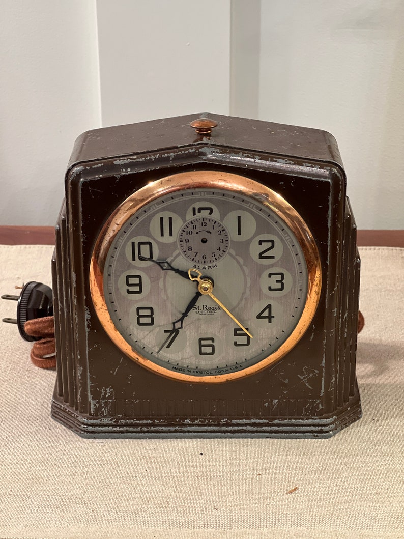 Vintage 1930s Ingraham St. Regis Electric Alarm Clock Art Deco - Etsy