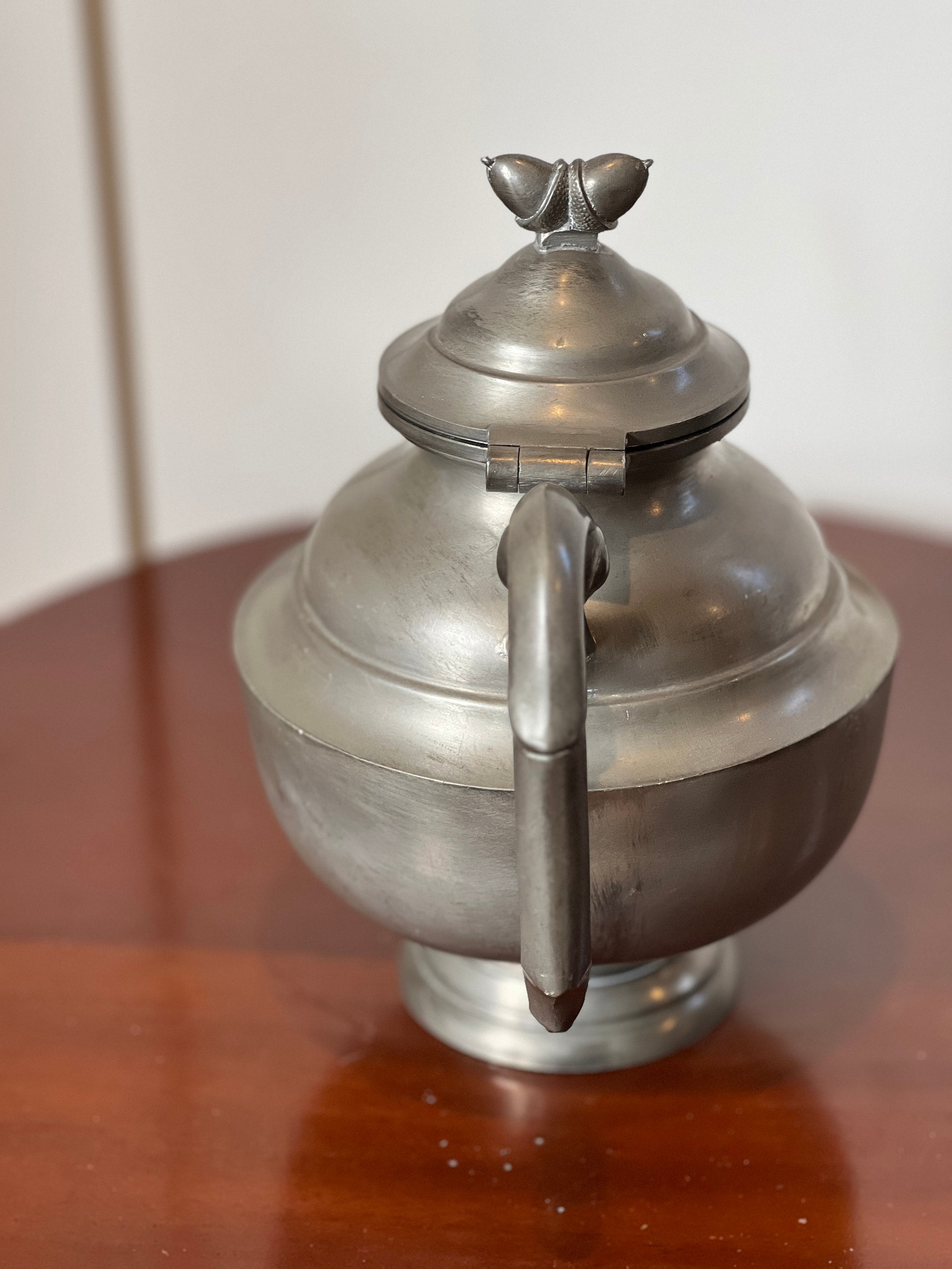 Antique Large Pewter Teapot With Acorn-topped Lid Cottagecore Decor - Etsy