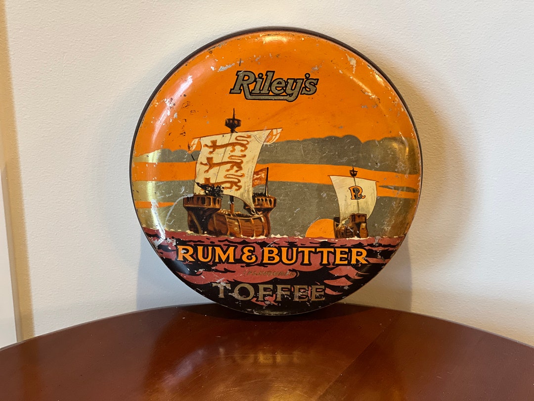 Vintage Riley's Rum and Butter Flavoured Toffee Tin Halifax England - Etsy