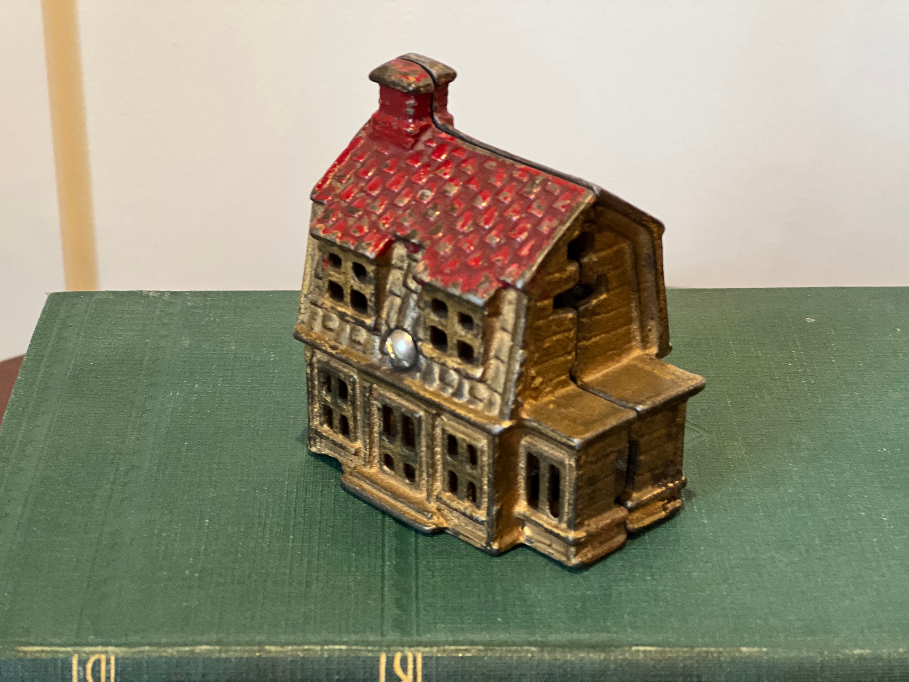 Antique Cast Iron Colonial House With Porch Toy Still Coin - Etsy