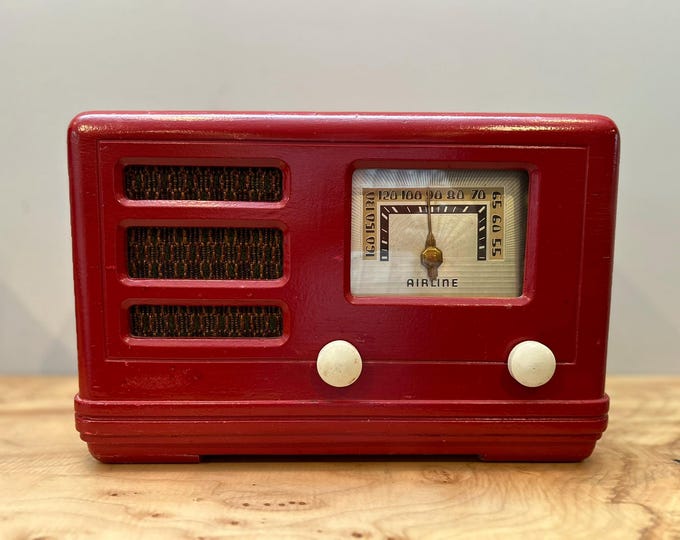 Vintage 1930s/40s Art Deco Wards Airline Radio With Super Sensitive ...