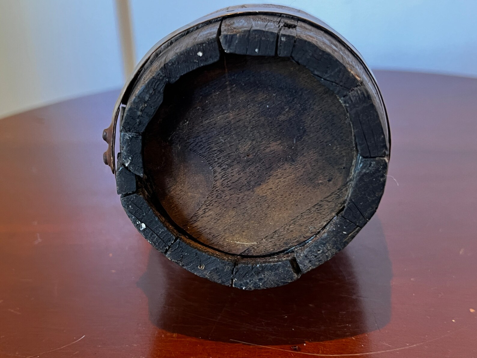 Vintage Small French Wooden Barrel Wine or Cider Jug Pitcher or Carafe ...