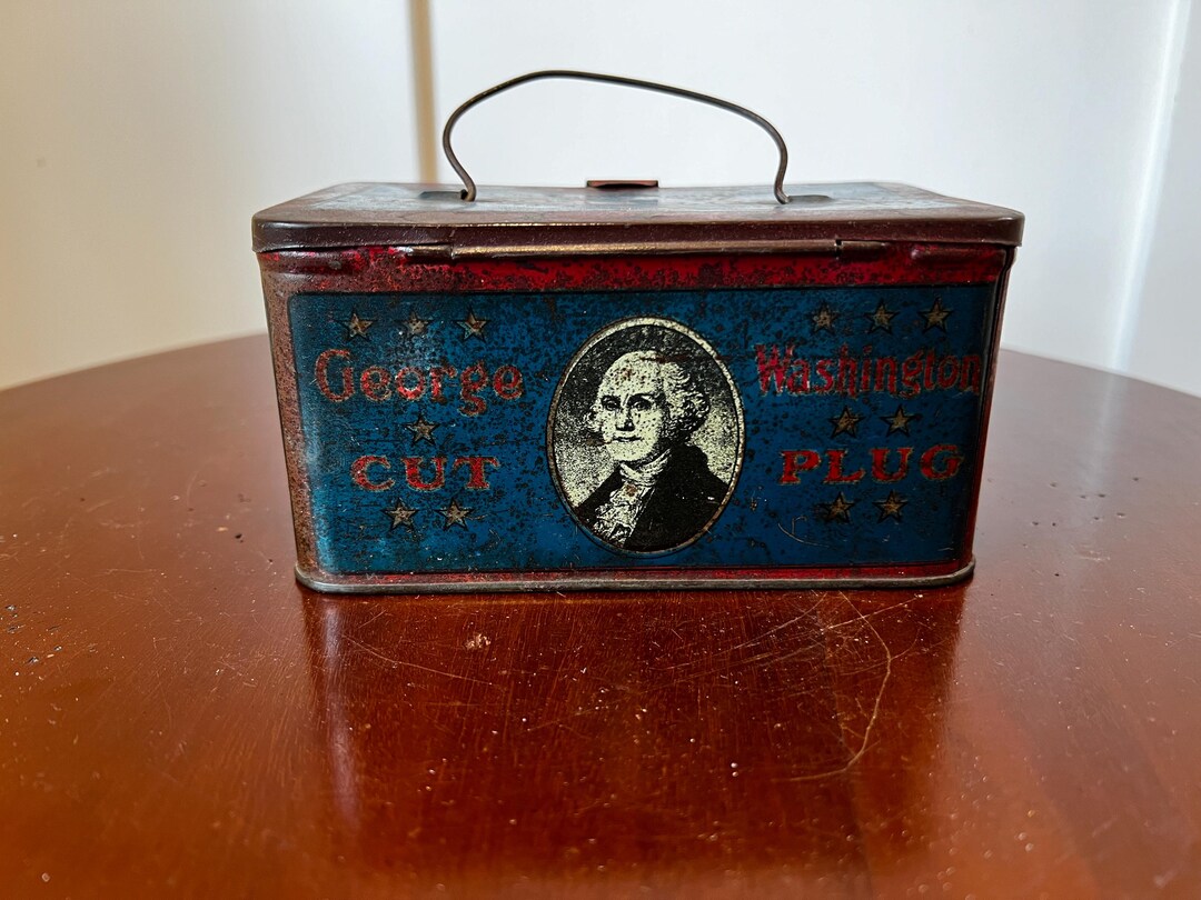 Vintage George Washington Cut Plug Tobacco Tin Box by R.J. Reynolds ...