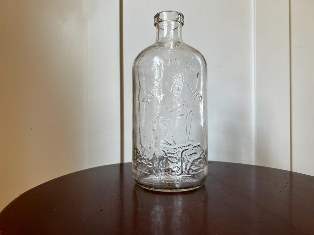 Vintage Chemung Spring Water Glass Bottle 64 Fluid Ounces Made in NY ...