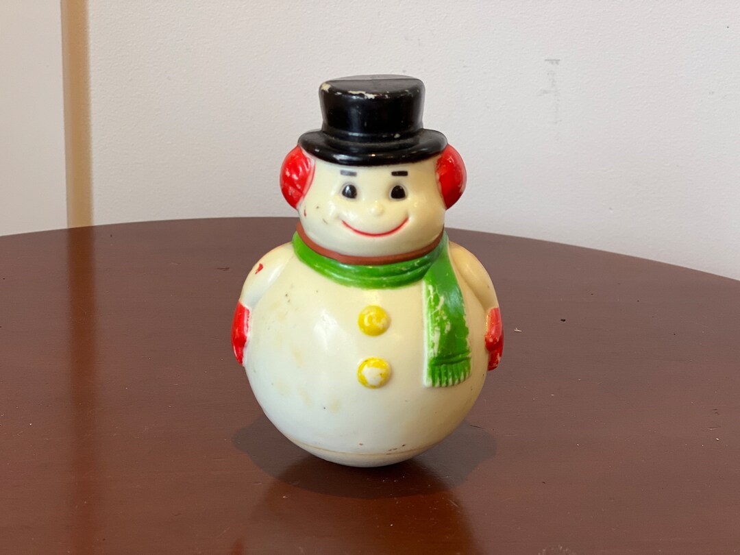 Vintage Roly Poly Musical Snowman Toy by Kiddie Products From Avon ...