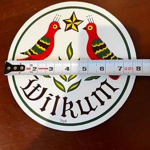 Vintage Zook Pennsylvania Dutch Welcome or Wilkum Round Hex Signs 1 ...