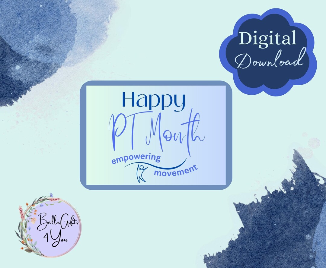 Printable PT Month Card-instant Download-7 X 5 Greeting Card - Etsy