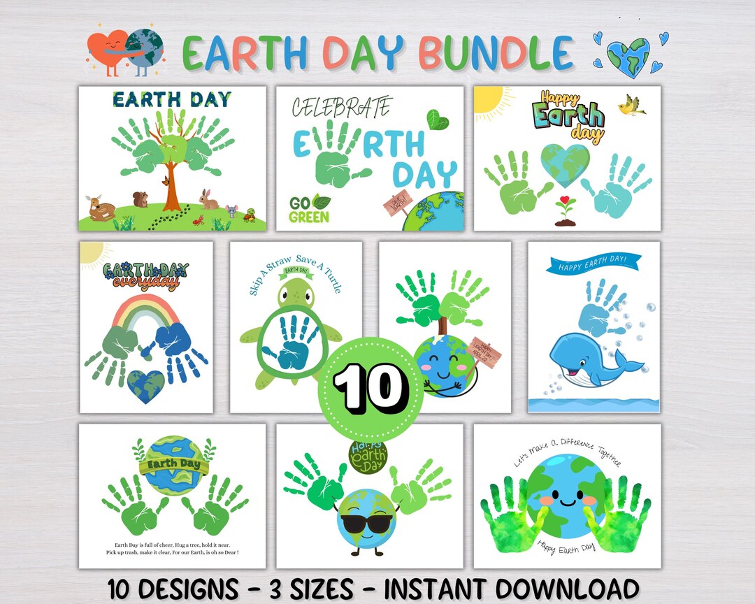 Earth Day Handprint Craft, Handprint Art, Earth Day Preschool Activity ...