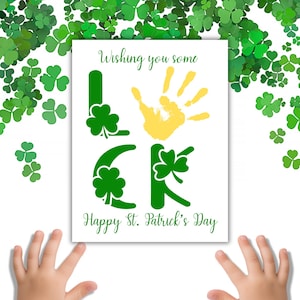 St. Patrick's Day Handprint Craft, St Patrick's Day Art, Handprint ...