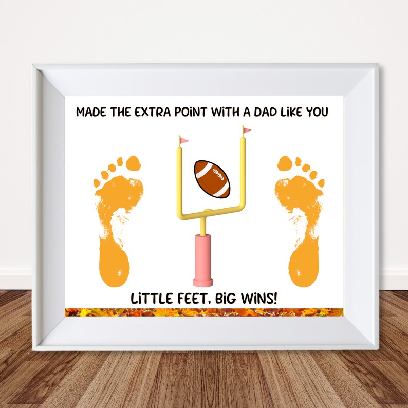 Football Footprint Art, Fall Football Footprint Craft for Babies ...