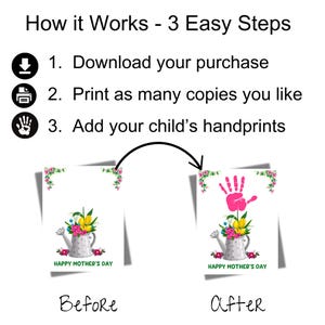 Mother's Day Handprint Craft, Toddler Handprint, Printable Gift for Mom ...
