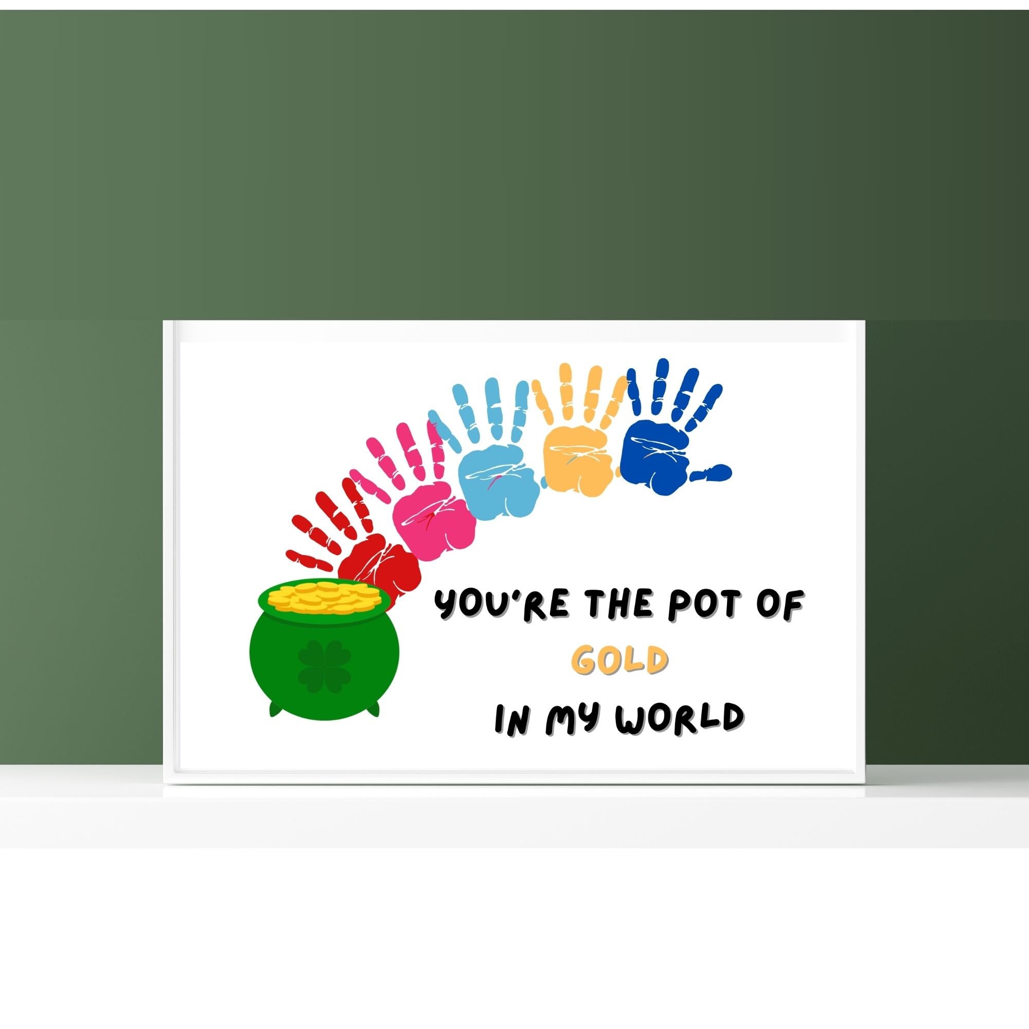 St Patrick's Day Handprint Pot of Gold, St Patrick's Day Craft, St ...