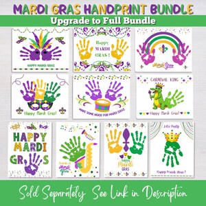 Mardi Gras Handprint Craft, Mardi Gras Handprint Art, Printable ...