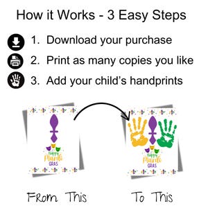 Mardi Gras Handprint Craft, Mardi Gras Handprint Art, Mardi Gras DIY ...