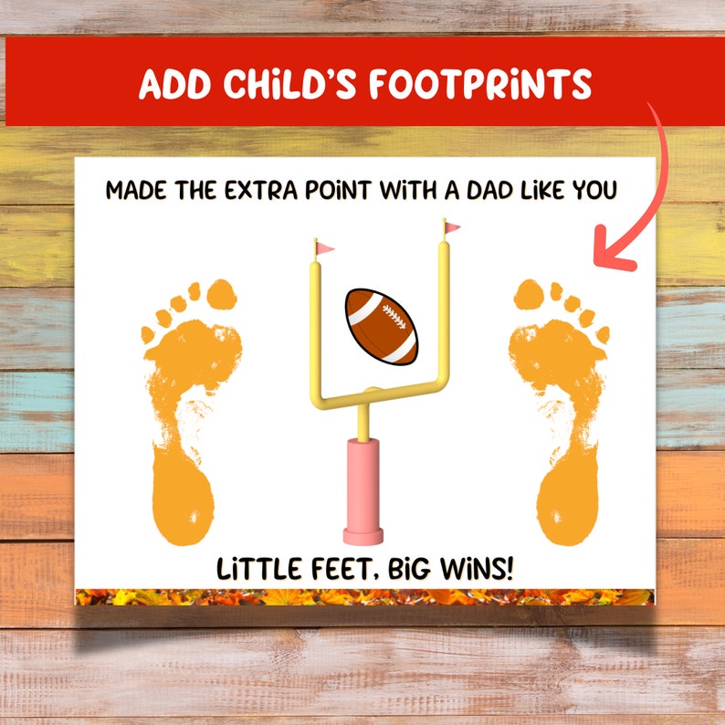 Football Footprint Art, Fall Football Footprint Craft for Babies ...
