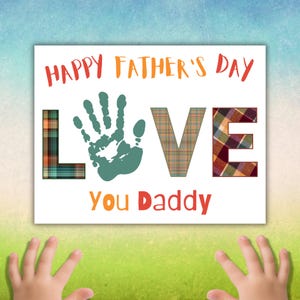 Father's Day Handprint Craft, Toddler Handprint, Preschool Activity ...