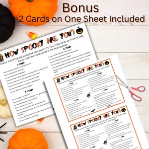 Halloween Game, How Spooky Are You ? Printable Game for Adults, Fall ...