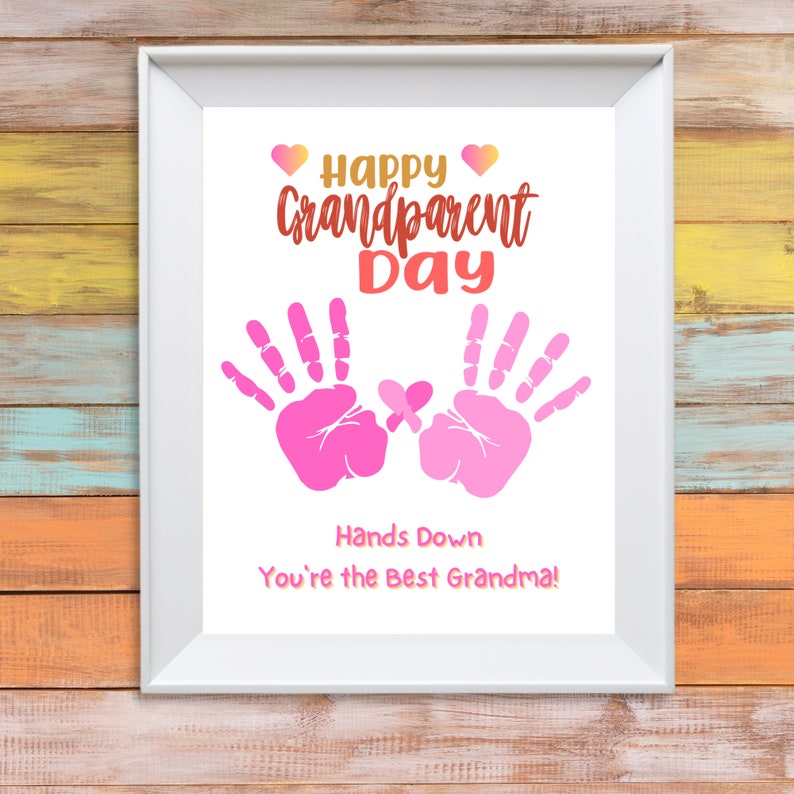 Grandparent Handprint Art, Handprint Craft for Babies, Toddlers ...