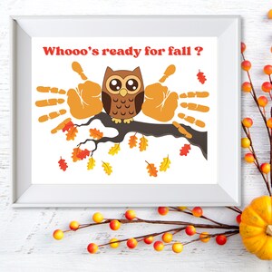 Fall Handprint Art Bundle, Fall Handprint Craft, Printable Activity for ...