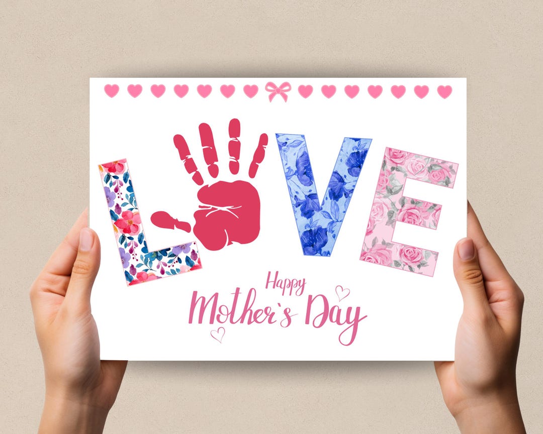 Mother's Day Handprint Craft, Toddler Handprint, Preschool Activity ...