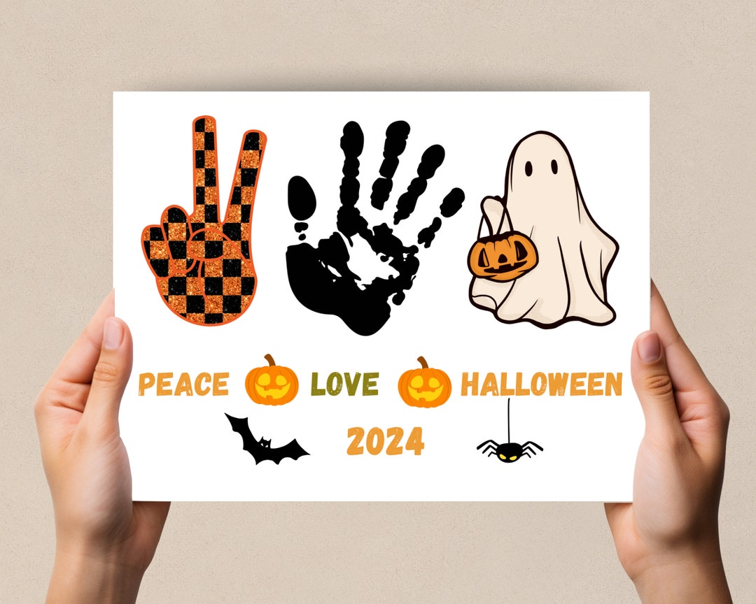Halloween Handprint Art, Ghost Handprint Craft, Preschool Activity for ...